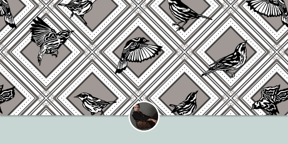 Trellis - Magnolia Warblers - Greyscale - Wallpaper Print by Sean ...