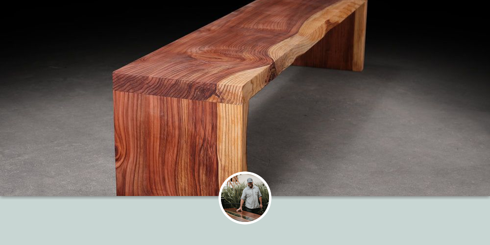 Redwood Slab Outdoor Bench by Urban Lumber Co. | Wescover Benches ...