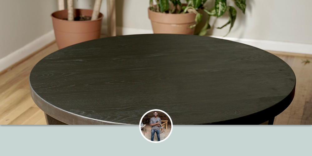 Charcoal Round Chunky Coffee Table by Crafted Glory | Wescover Tables