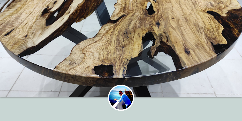 Custom Diameter, Round Olive Wood, Clear Epoxy Dining Table by Luxuryepoxyfurniture | Wescover ...