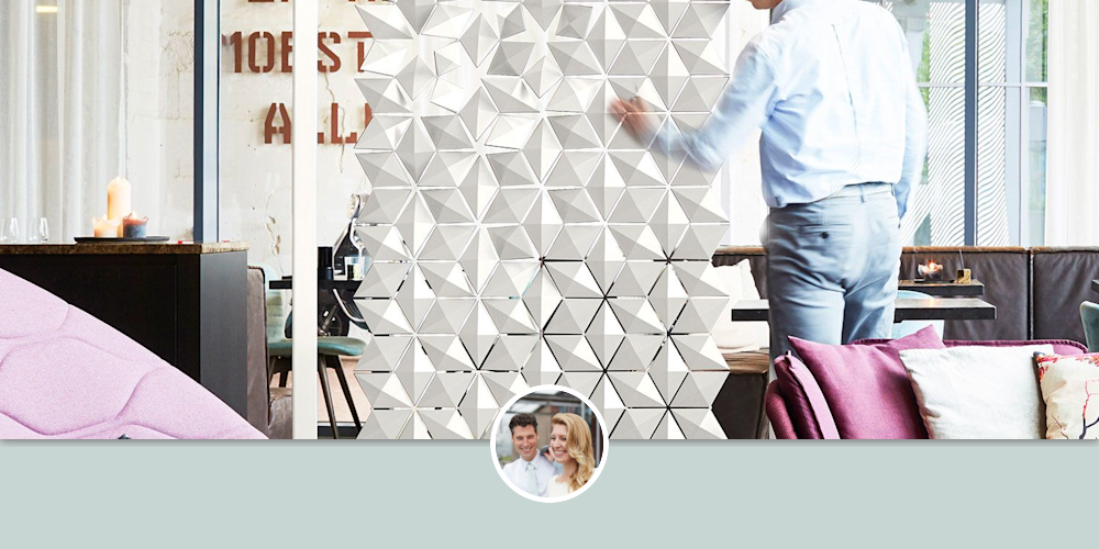 Freestanding room divider Facet 136 x 219cm by Bloomming, Bas van ...