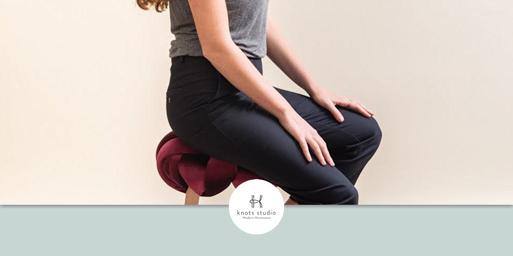 Purple Velvet Bar Knot Stool by Knots Studio | Wescover Chairs