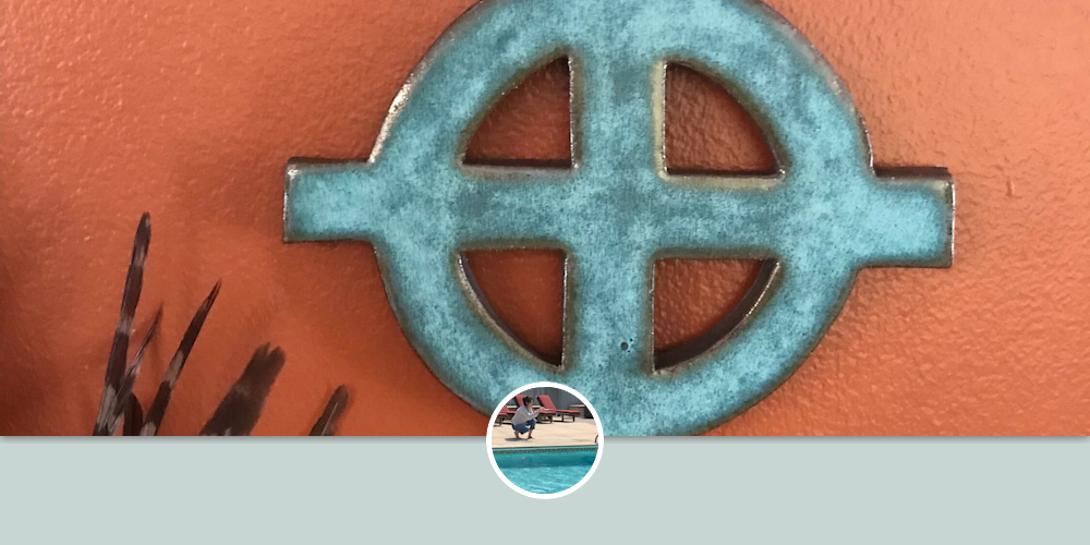 Ailm Celtic Knot Pottery Wall Hanging Textured Turquoise by Studio ...