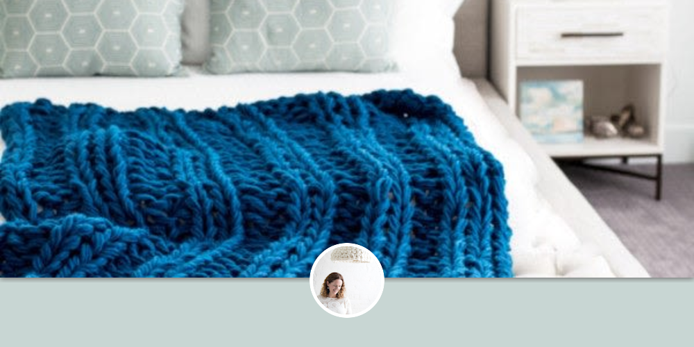 Arm Knit Ribbed Blanket DIY KIT by Flax & Twine | Wescover Linens & Bedding