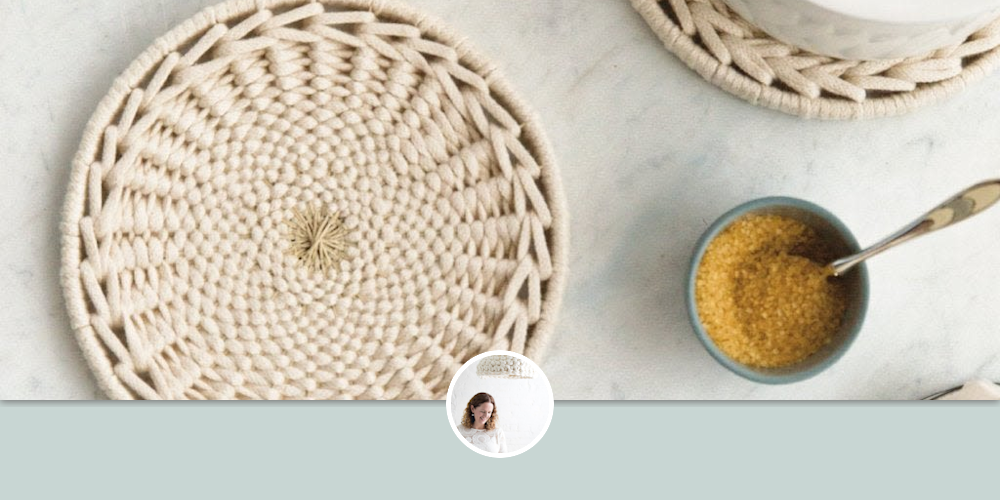 Woven Cotton Trivet DIY KIT (Makes 2) by Flax & Twine | Wescover Tableware