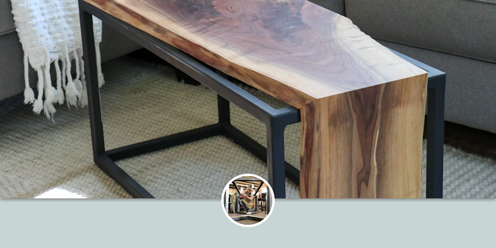 Live-Edge Walnut Waterfall Bench/coffee table by Hazel Oak Farms ...