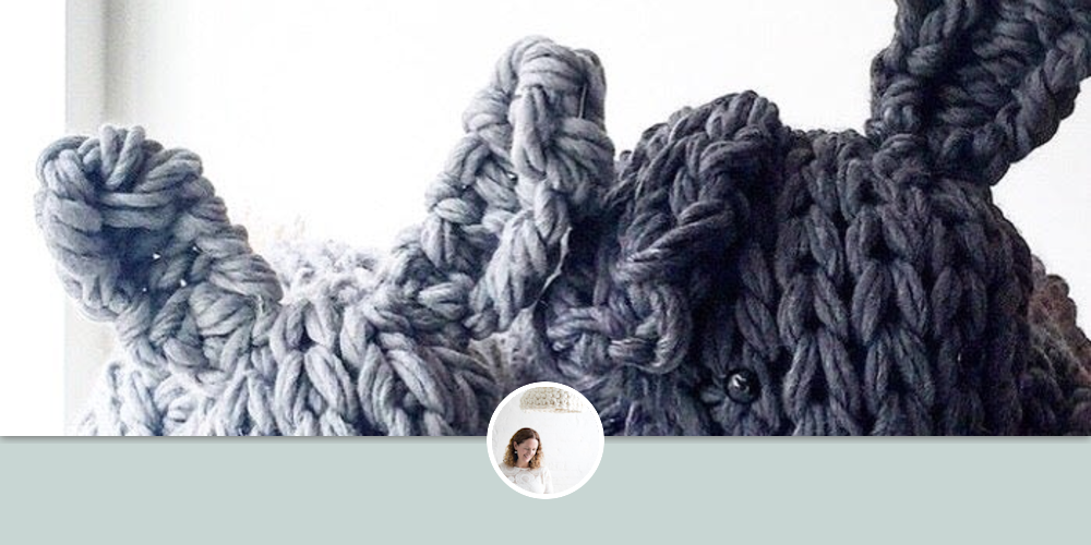 Giant Arm Knit Bunny DIY KIT - Small by Flax & Twine | Wescover ...