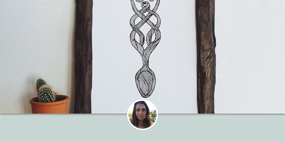 Welsh Love Spoon Art Print, Traditional Welsh Art by Carissa Tanton ...