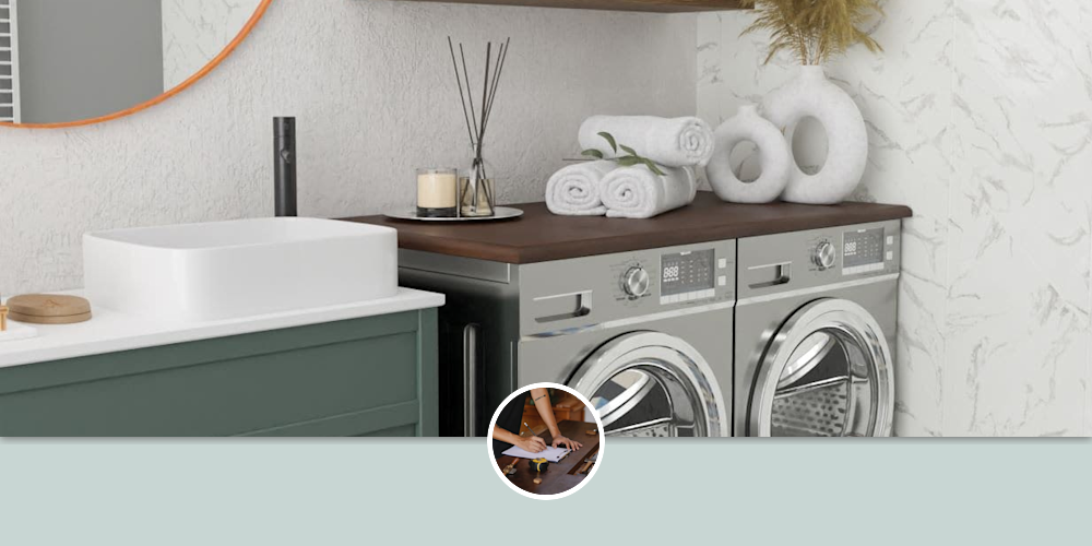 Washer and Dryer Topper, Wooden Countertop For Laundry Room by ...