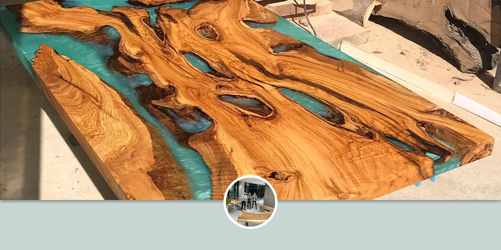 Turquoise Epoxy Table - Custom Resin Dining Table by Tinella Wood ...