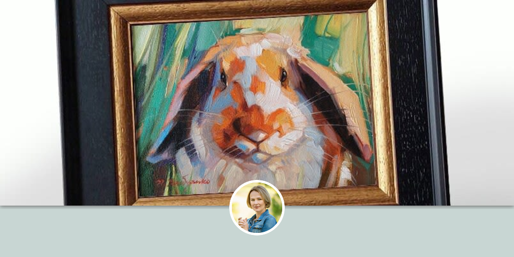 Funny rabbit pet portrait painting original 8x6, Custom by Natart ...
