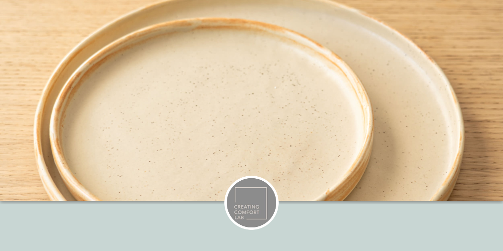 Beige Matte Stoneware Dinner Plates by Creating Comfort Lab | Wescover ...