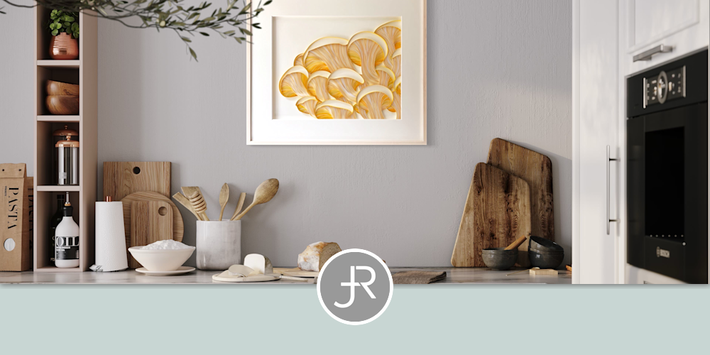 Golden Oysters on-edge paper art by JUDiTH+ROLFE | Wescover Wall Hangings