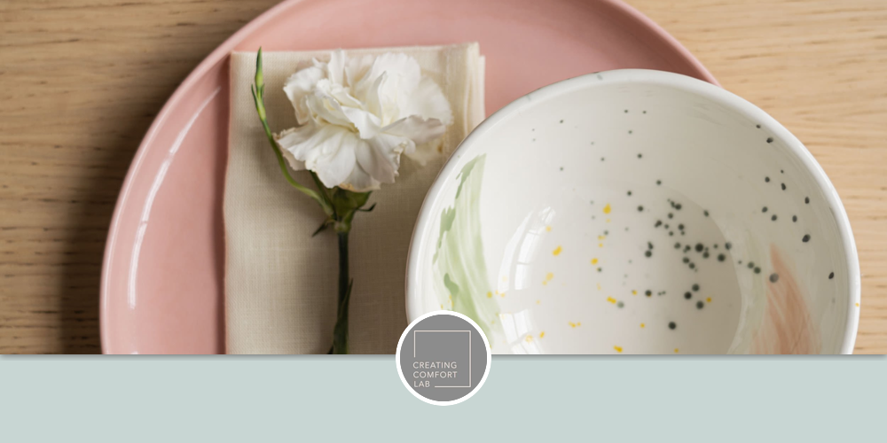 Handmade High-sided Porcelain Dinner Plate. Powder Pink by Creating ...