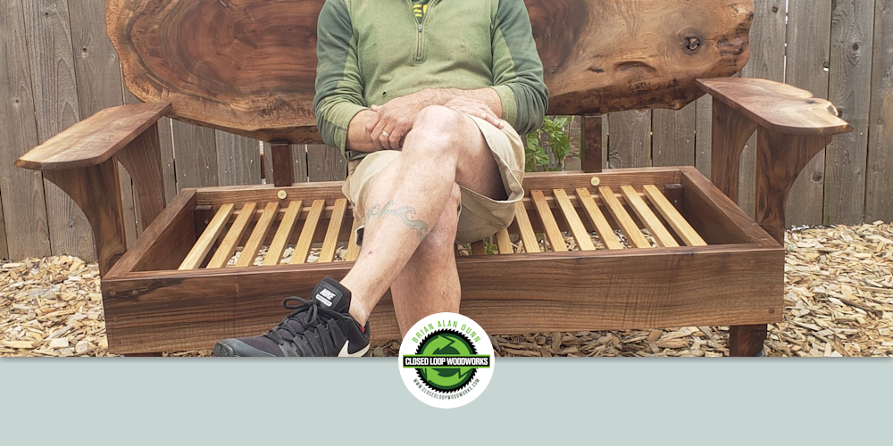 Live Edge Black Walnut sitting bench by Closed Loop Woodworks ...