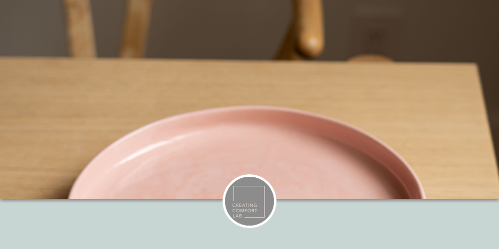 Handmade High-sided Porcelain Dinner Plate. Powder Pink by Creating ...