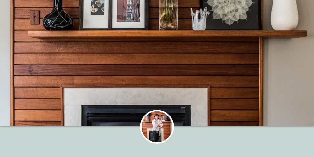 Offset Fireplace Mantel & Surround by Alicia Dietz Studios | Wescover ...