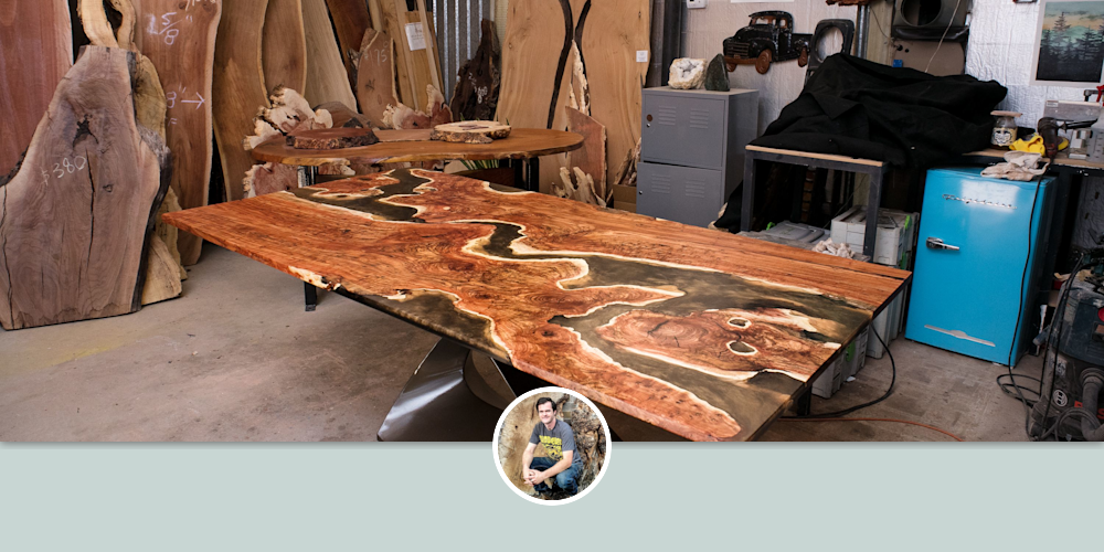 Carob & Copper Resin River Dining Table by Lumberlust Designs ...