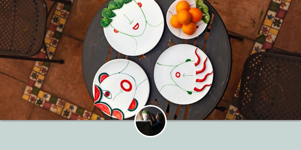 Riccardo plate with reliefs by Patrizia Italiano | Wescover Dinnerware