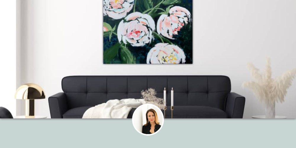 "Flourishing" Floral Peony Painting by Mandy Martin Art | Wescover ...