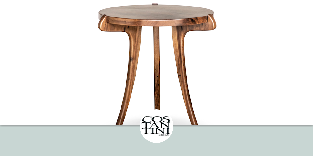 Wood Sabre-Leg Side Table from Costantini, Uccello by Costantini Design ...