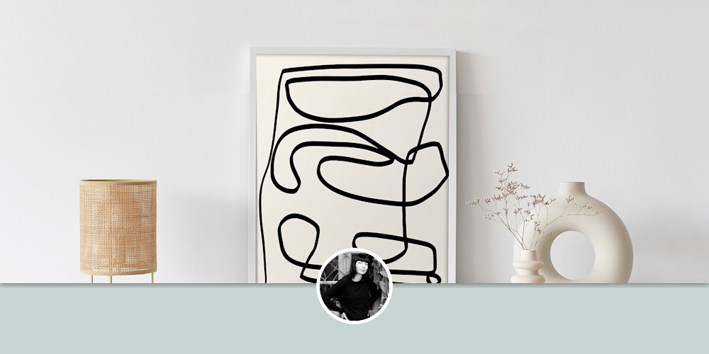 Minimal Abstract line Drawing No. 3 by Capricorn Pressd | Wescover ...