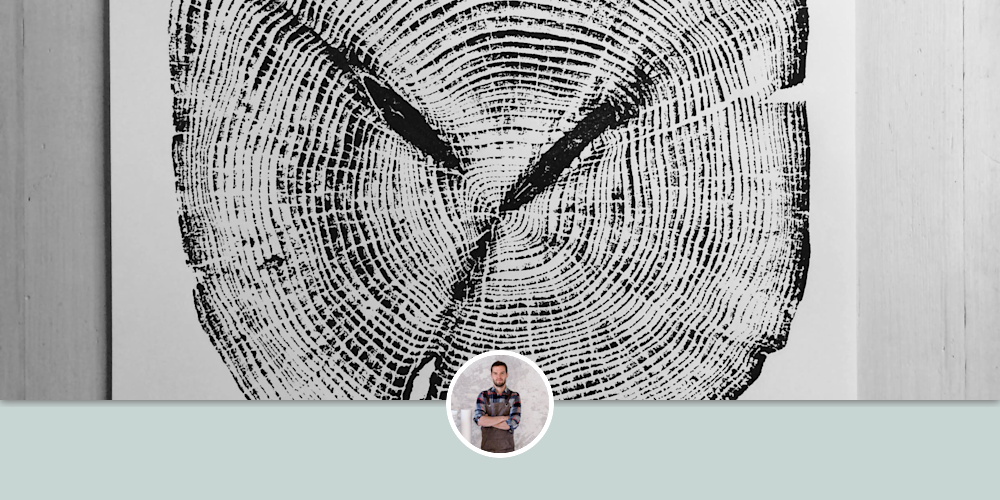 Alaskan Cedar, Original Tree ring print on 18x24 inch paper by Erik ...