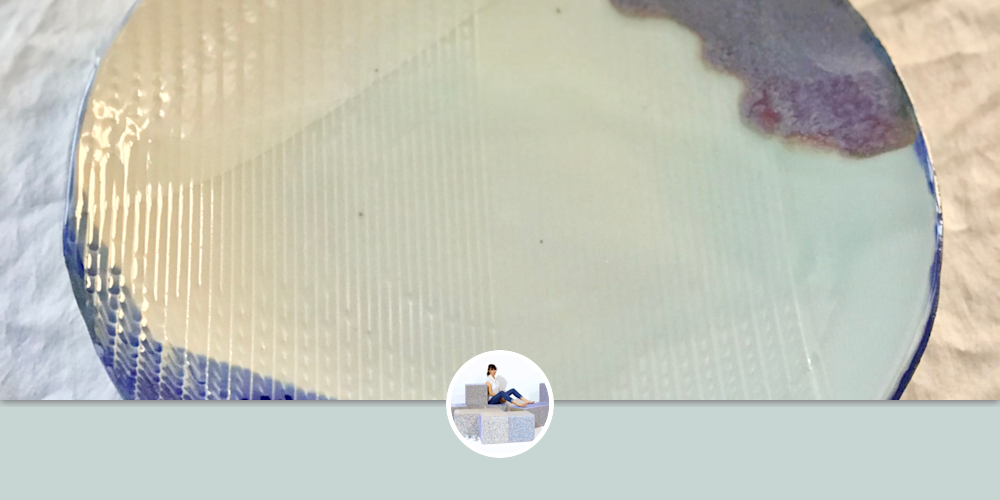 Porcelain Pattern Platter - Azul by LiLi Jackson Studio at Brooklyn ...