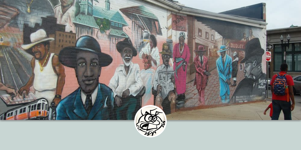 “Faces of Dudley” mural by Hops Art BKLYN | Wescover Street Murals