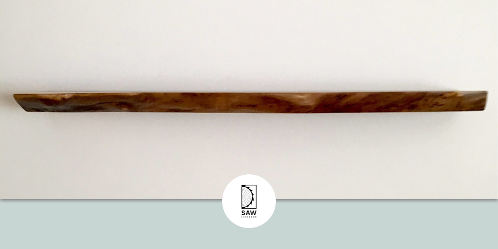 Black Walnut Live Edge Floating Shelf | Bracket & Hardware by SAW Live ...