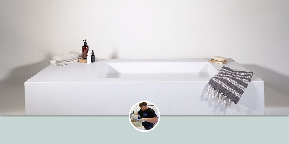 Floating Vanity Top by Wood and Stone Designs | Wescover Furniture