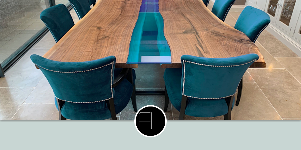 Glass River Dining Table by Fine Line Woodworks | Wescover Tables