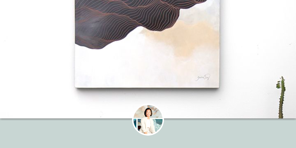 "An Overwhelming Calm" abstract line painting by Tracie Cheng ...