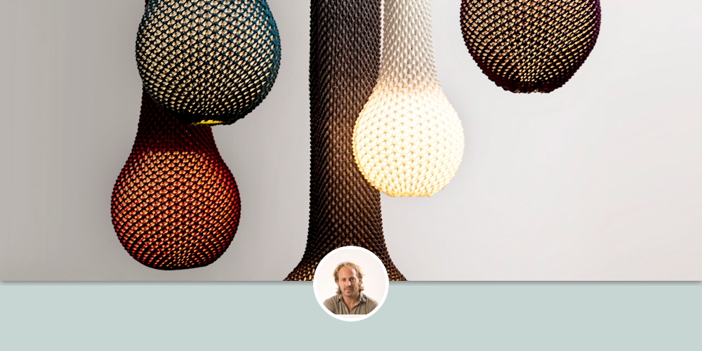 Hanging Knitted Lamp Shade - Dropped by Ariel Zuckerman Studio at Ben ...
