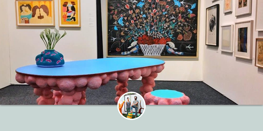 Bonkers Paper Pulp Table and Stools by CHIAOZZA at Pier 36 New York ...