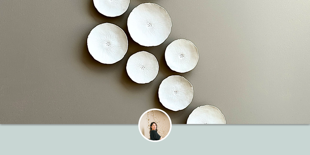 19 Abstract Frayed Porcelain Large wall art installation set by ...