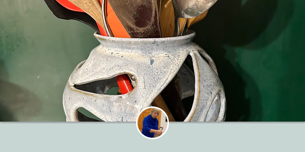 Blue Cut Out Sphere by Sheila Blunt | Wescover Sculptures