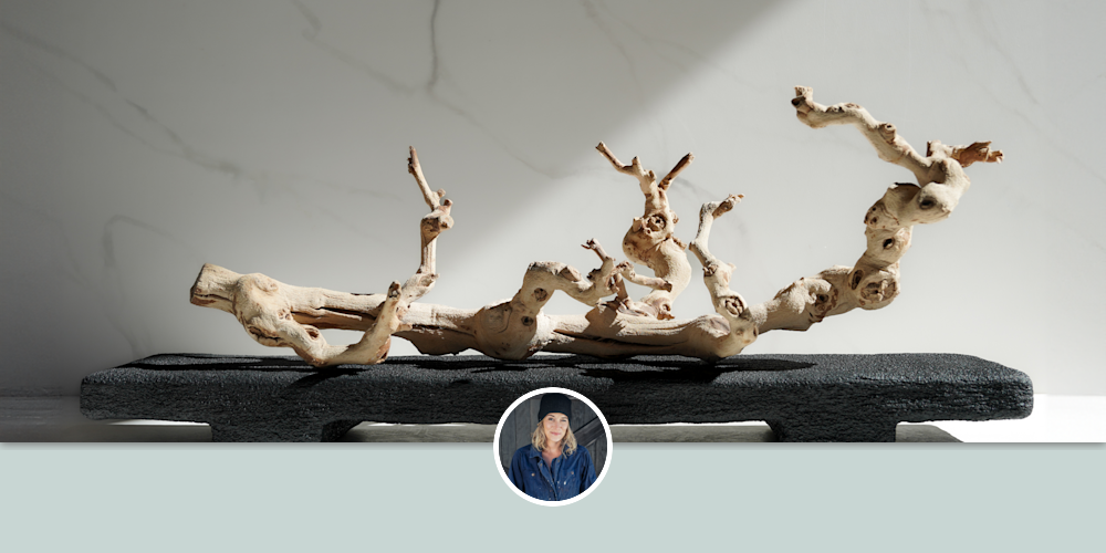 Extra Long Shelf Riser in Carbon Black Concrete by Carolyn Powers ...