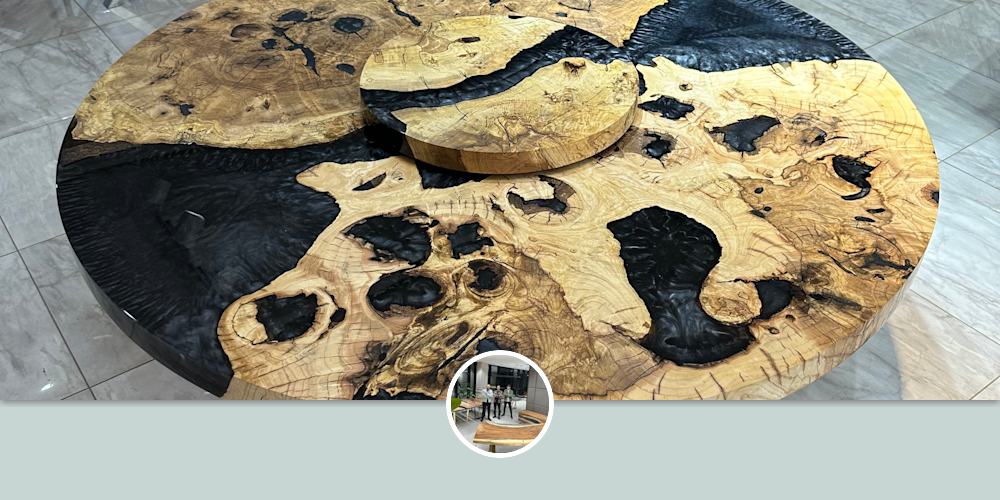 Round Wood Table - Round Resin Table - Round Epoxy Table by Tinella ...