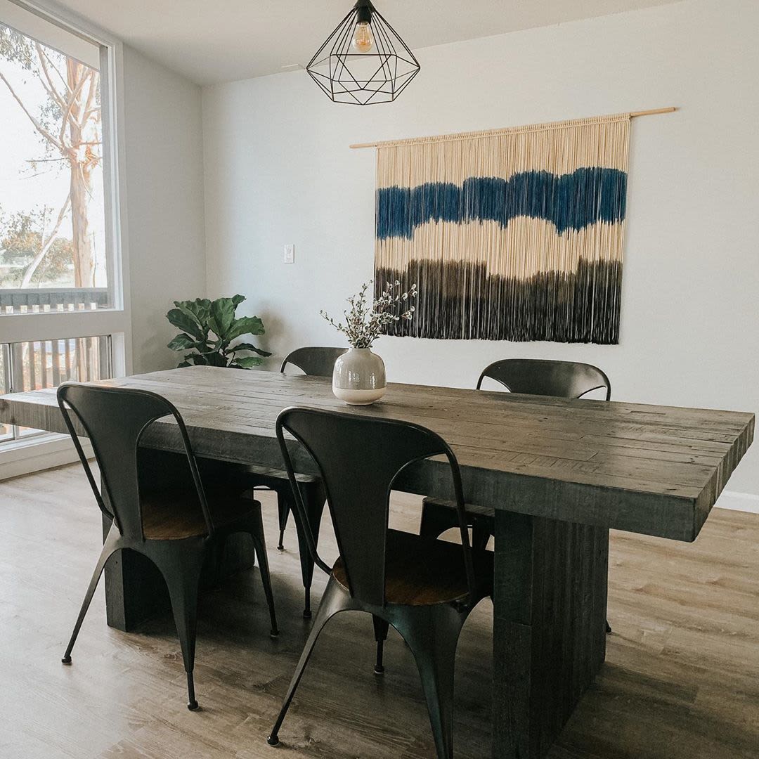 Extra Large Modern Navy Macrame Wall Hanging by Love & Fiber | Wescover ...