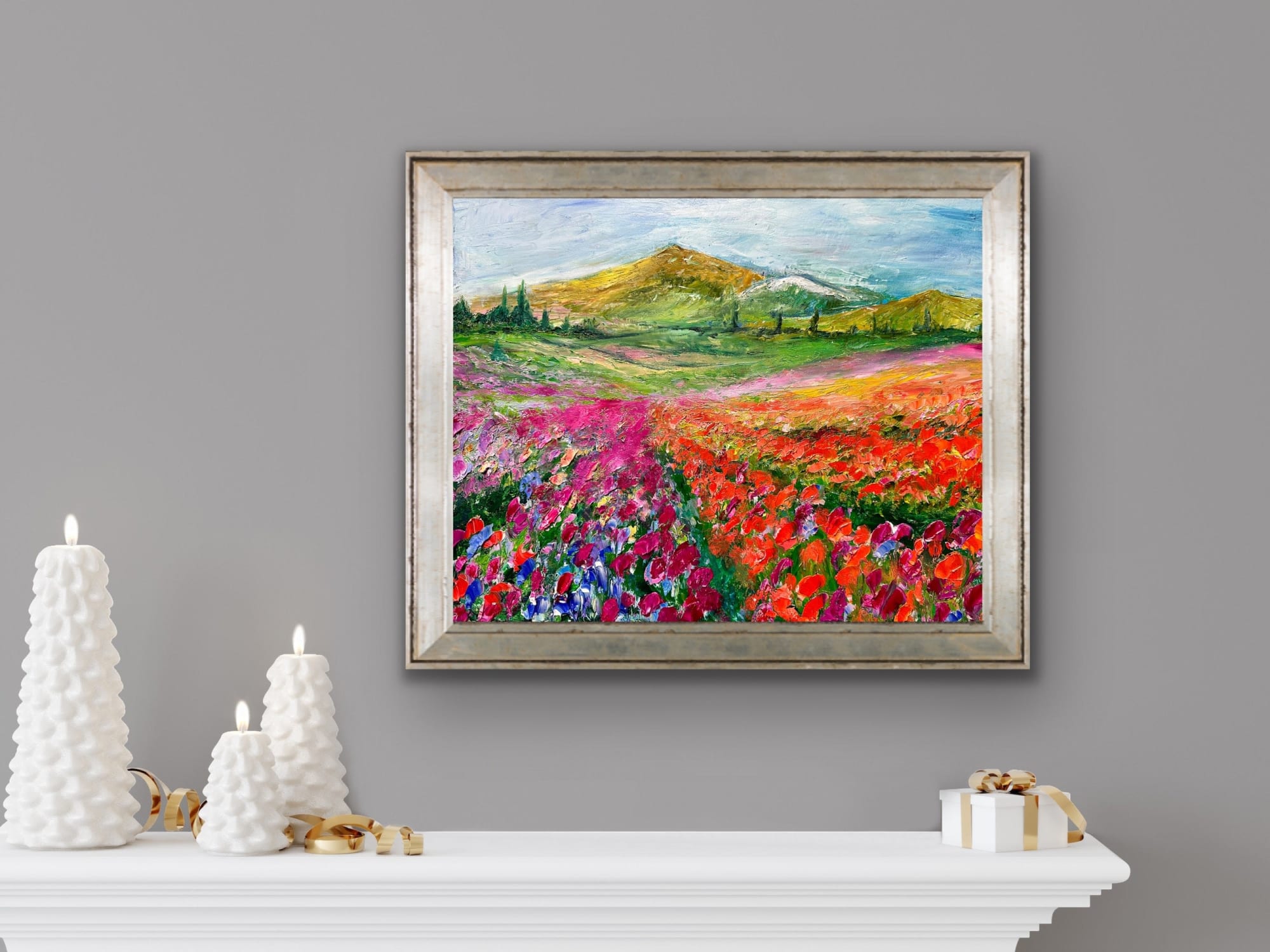 Flower Rows by Checa Art | Wescover Paintings
