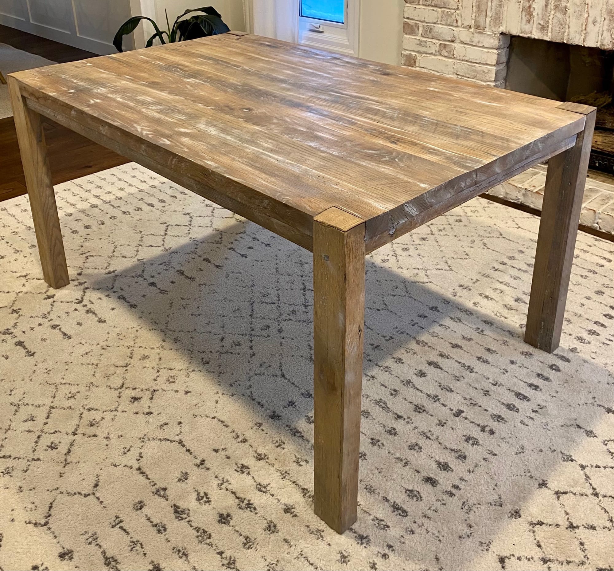 Reclaimed Oak Dining Table with Shabby Chic Finish by Good Wood ...