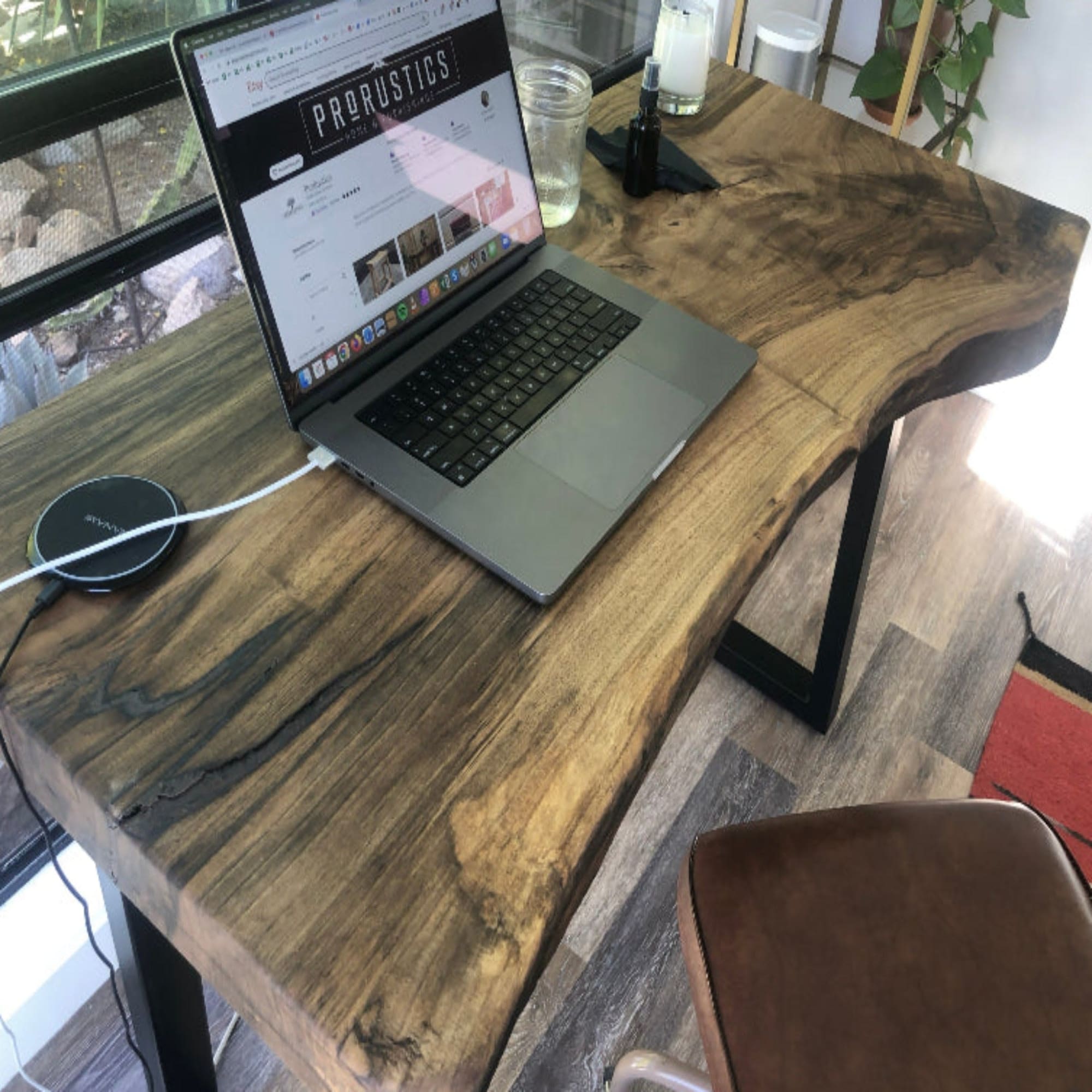 Custom Black Walnut Office Desk by Ironscustomwood | Wescover Tables