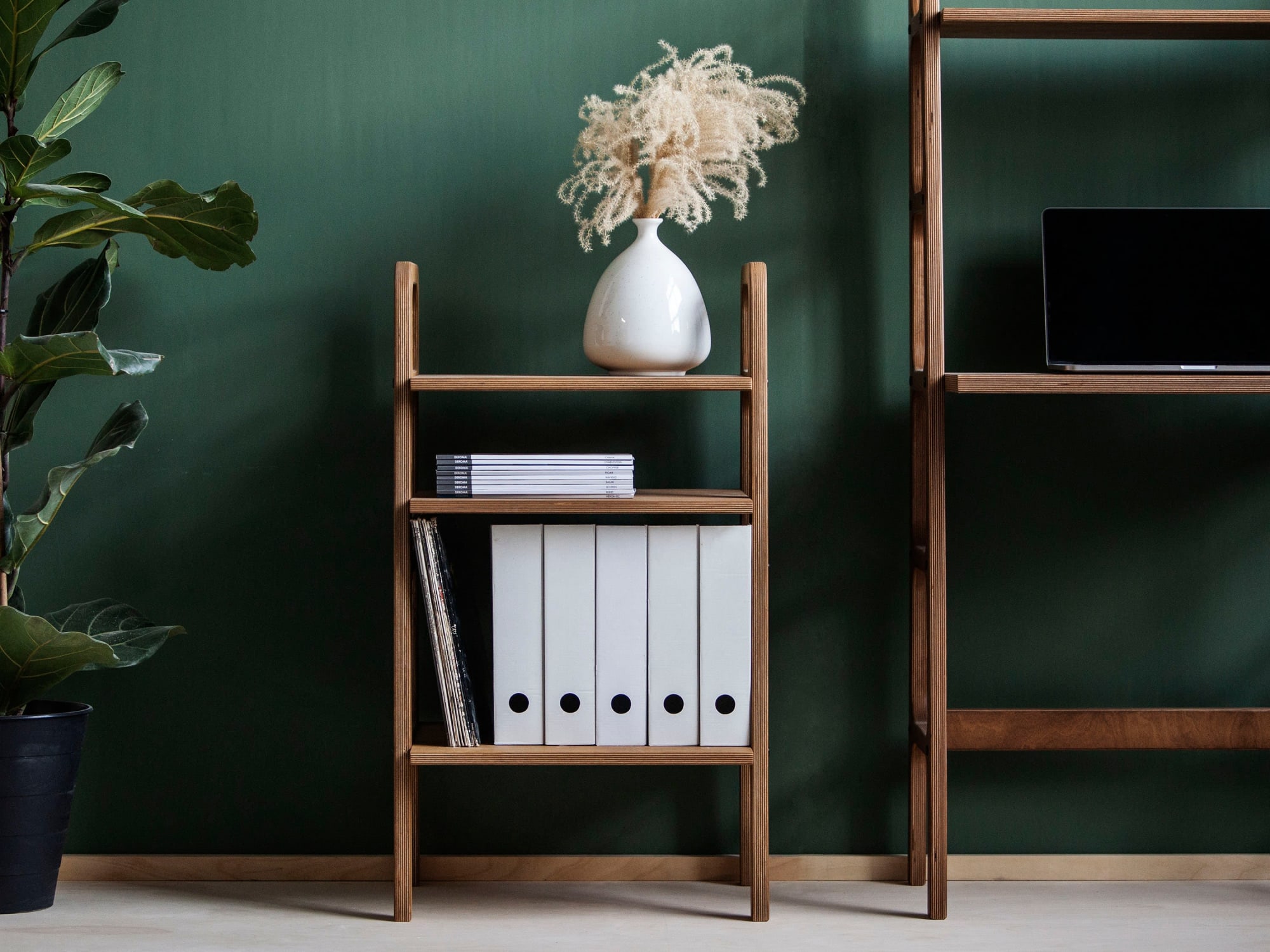 Mid century modern, Home Office, Scandinavian Bookcase by Plywood ...