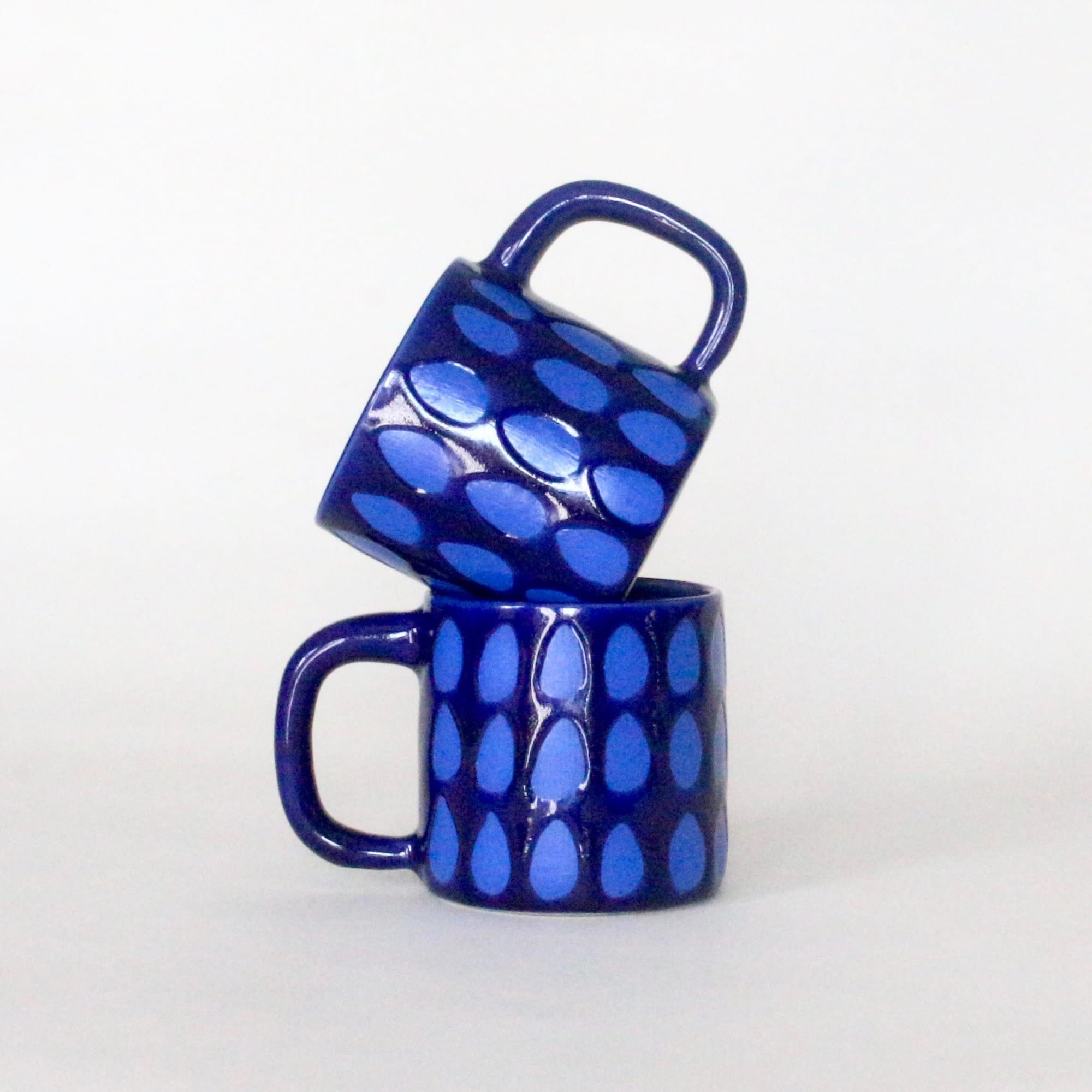 Monochrome Mug - Blue Raindrop by btw Ceramics | Wescover Drinkware