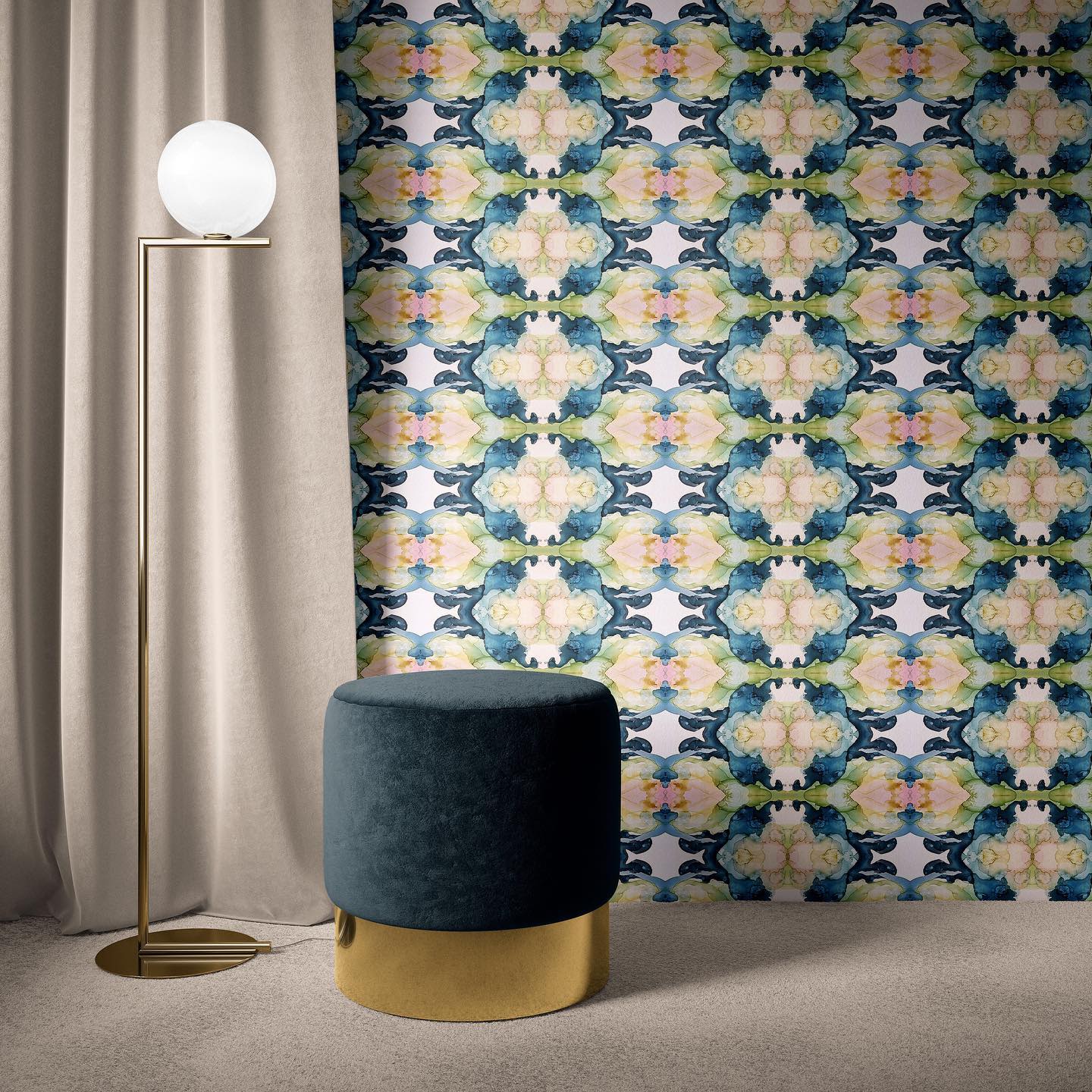 harlow wallpaper by Amanda M Moody | Wescover Wall Treatments