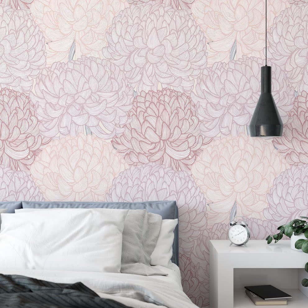Kiku Wallpaper by Patricia Braune | Wescover Wall Treatments