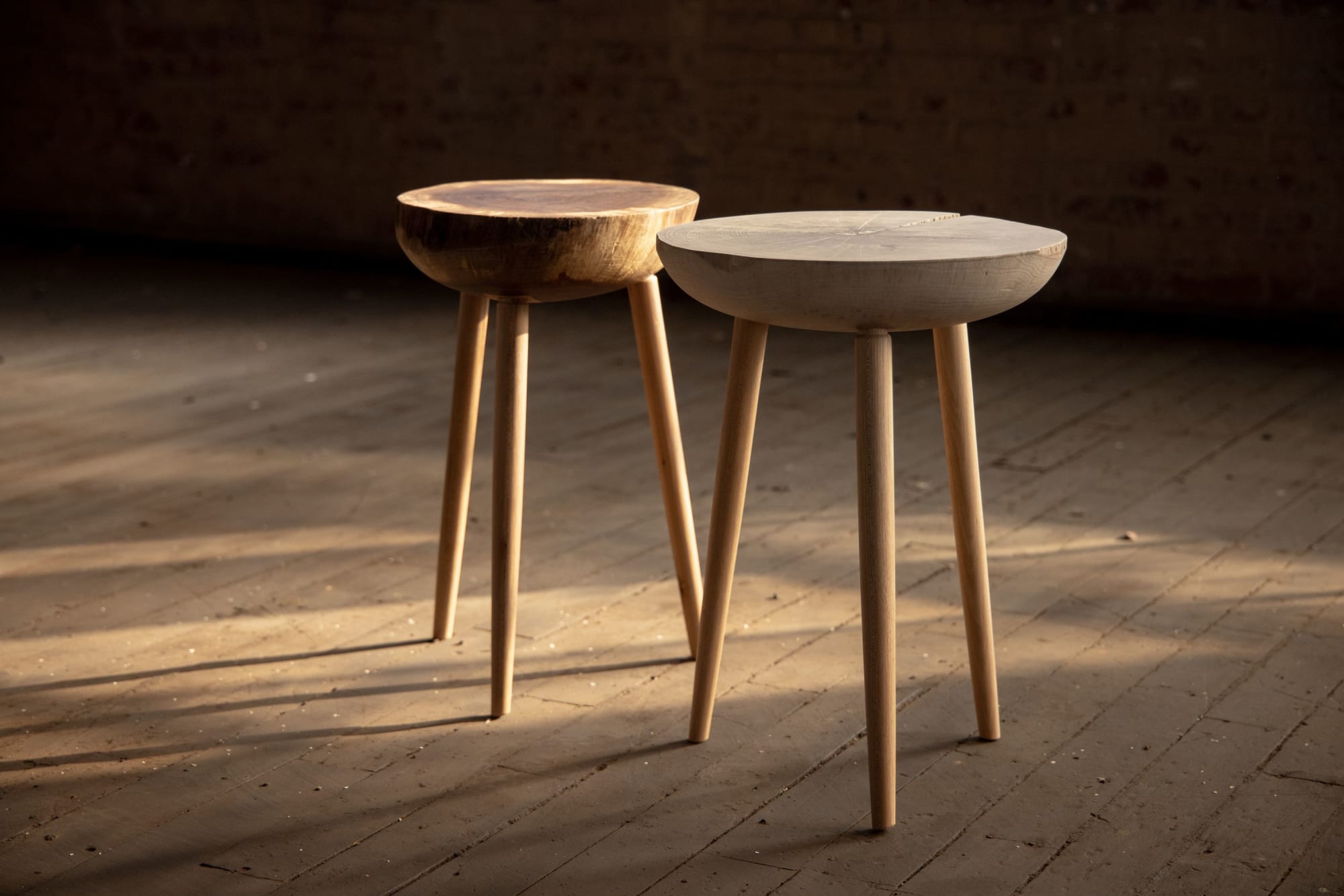 Live Edge Round Side Table | Fossil Table by Alabama Sawyer | Wescover ...