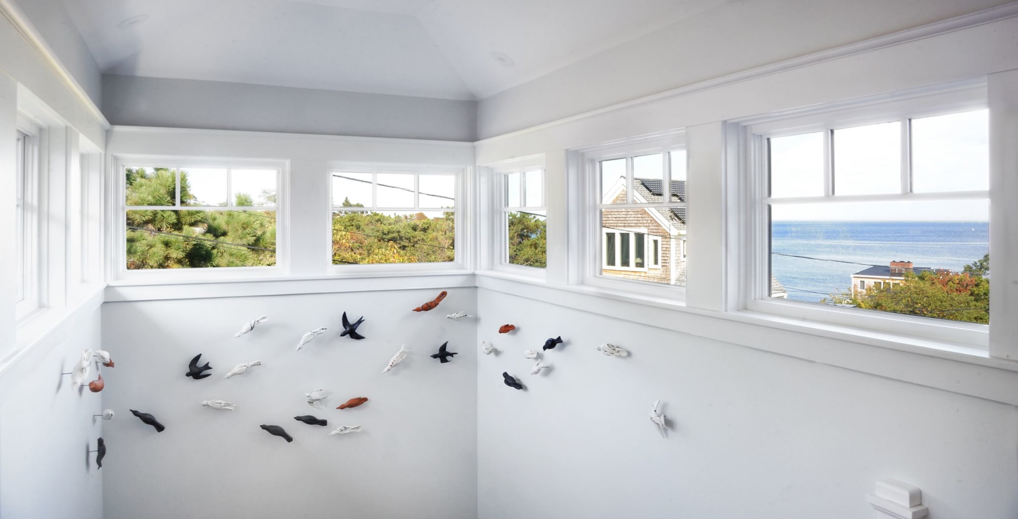 Flock in flight pattern by Susan Hostetler Studio | Wescover Wall Hangings