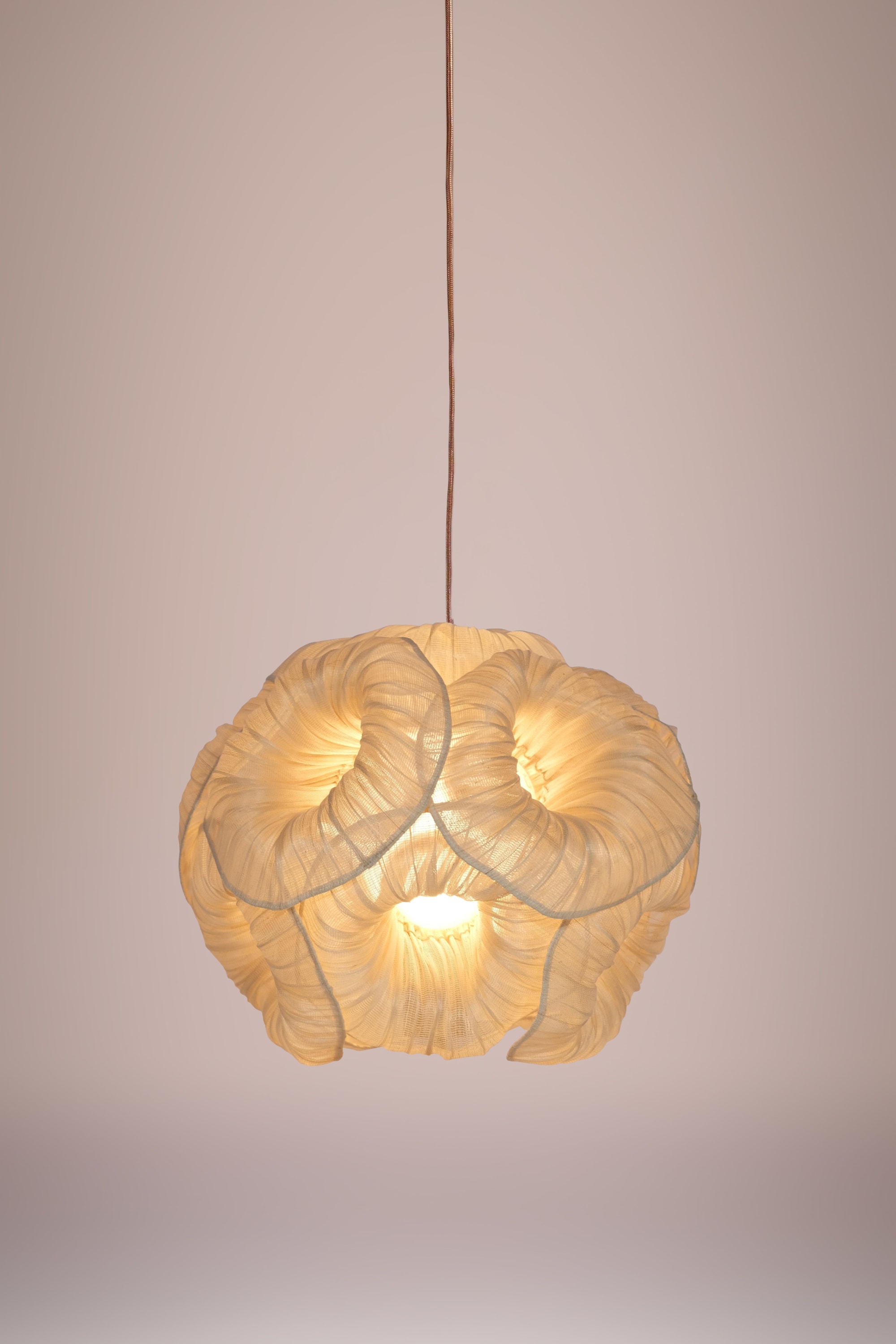 Modern Fabric Pendant Plain Light Anemone by Studio Mirei by Costantini ...